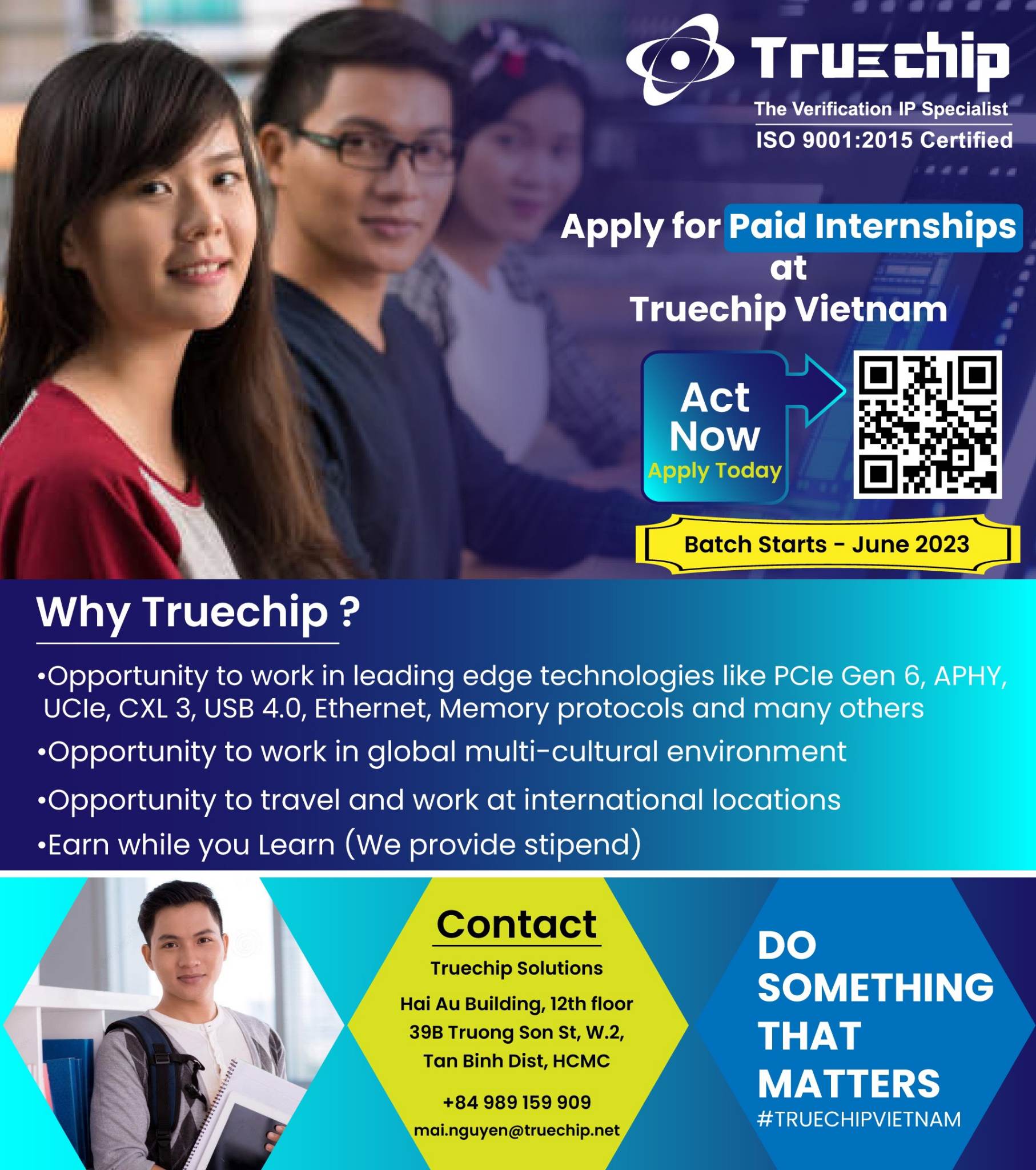TRUECHIP RECRUITED INTERNSHIP | Khoa Vật lý - Vật lý kỹ thuật